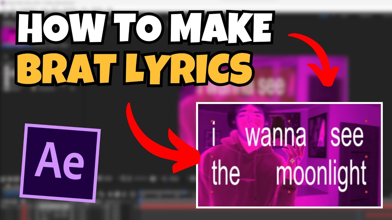 How To Make Brat Lyrics In After Effects Brat Lyrics Tutorial Youtube