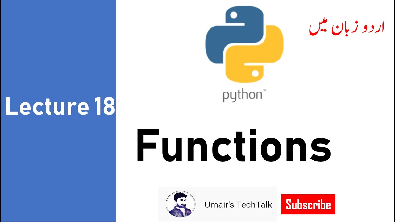 18 Functions In Python Urdu Hindi Youtube
