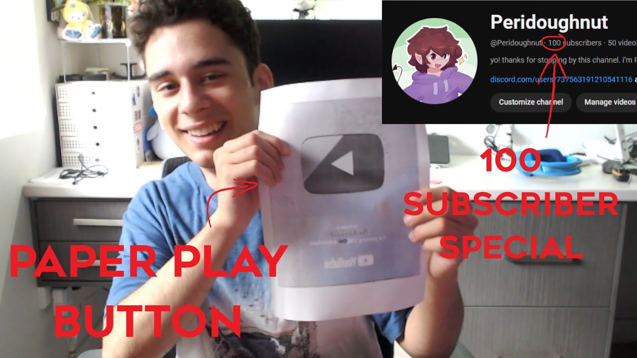 Unboxing My Paper Play Button 100 Subscriber Special Youtube