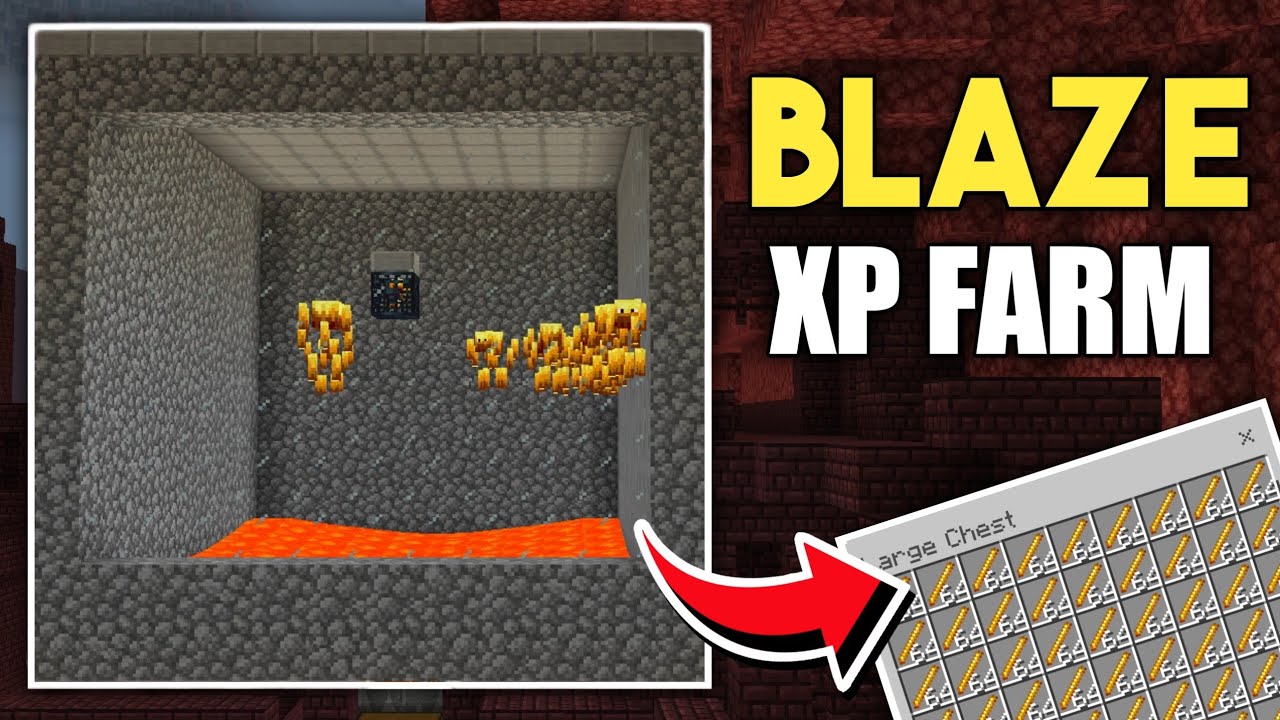 Best Blaze Xp Farm 1 20 Minecraft Bedrock Pe Java Edition Youtube