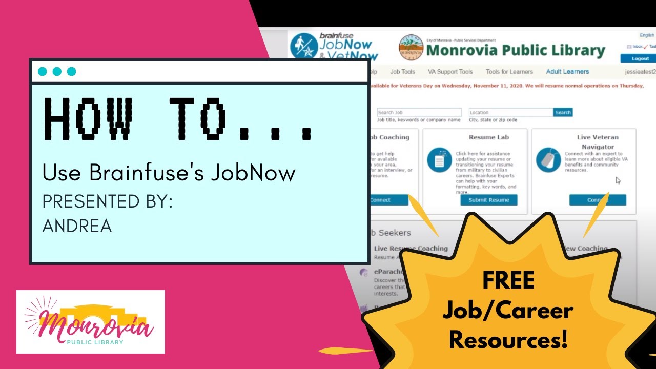How To Use Brainfuse S Jobnow Youtube