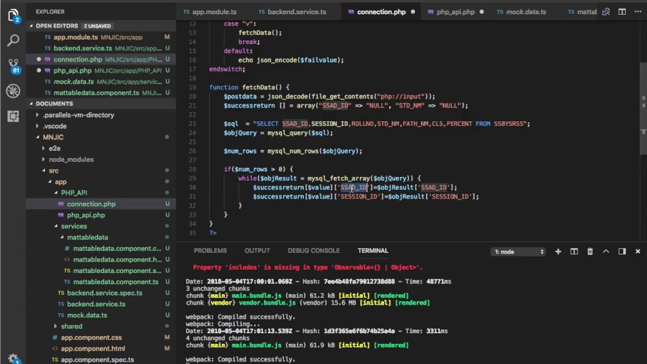 Angular Material Data Table Tutorial Php Mysql Sql Server Youtube