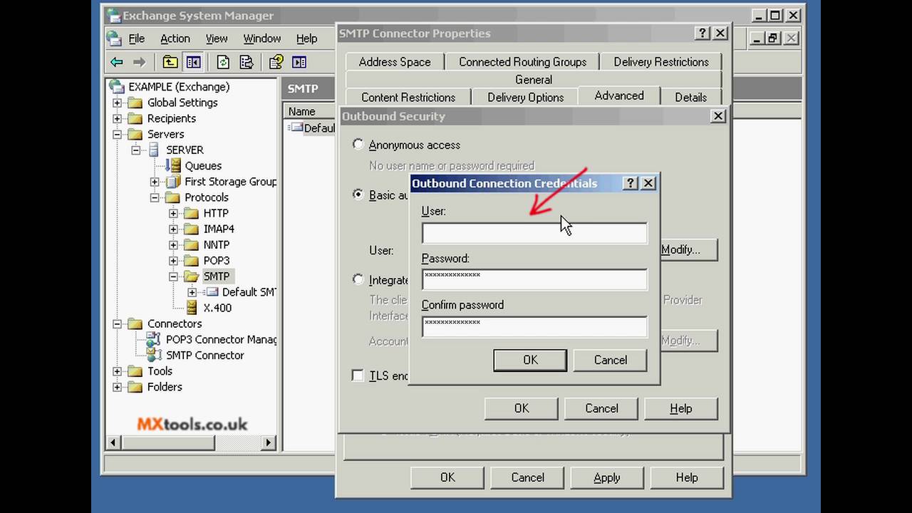 How To Change The Smtp Smarthost Server Settings In Ms Exchange 2003