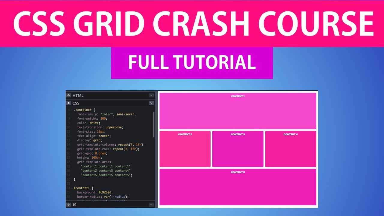 Css Grid Crash Course Beginners Tutorial Youtube