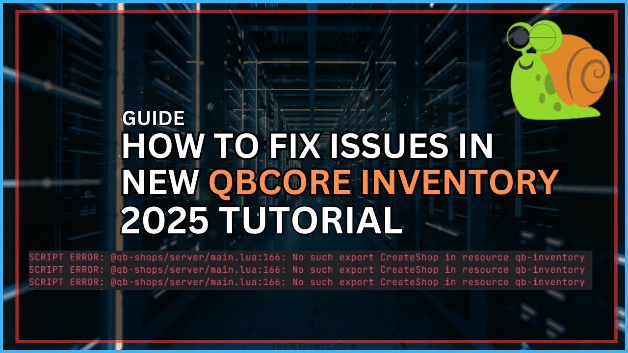 Fixing Inventory Issues In The New Qbcore 2025 No Such Export Create
