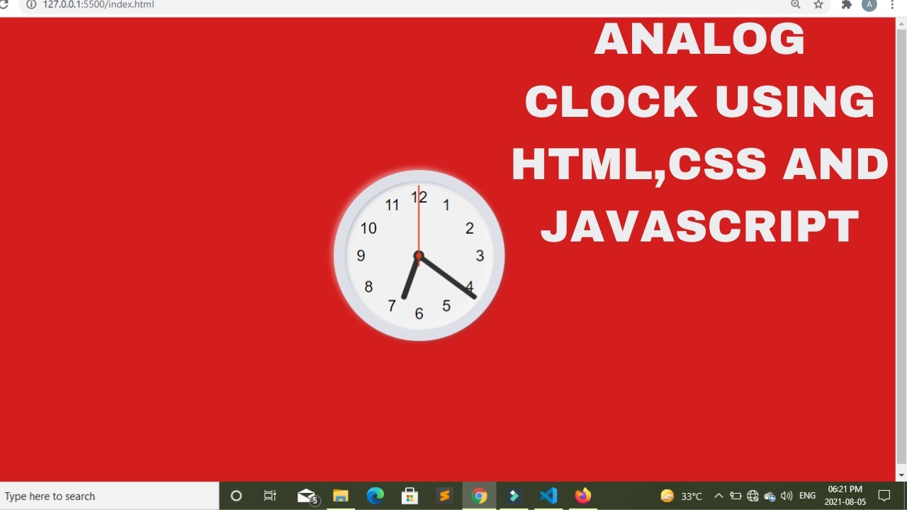 Javascript Analog Clock Tutorial At Oscar Godson Blog