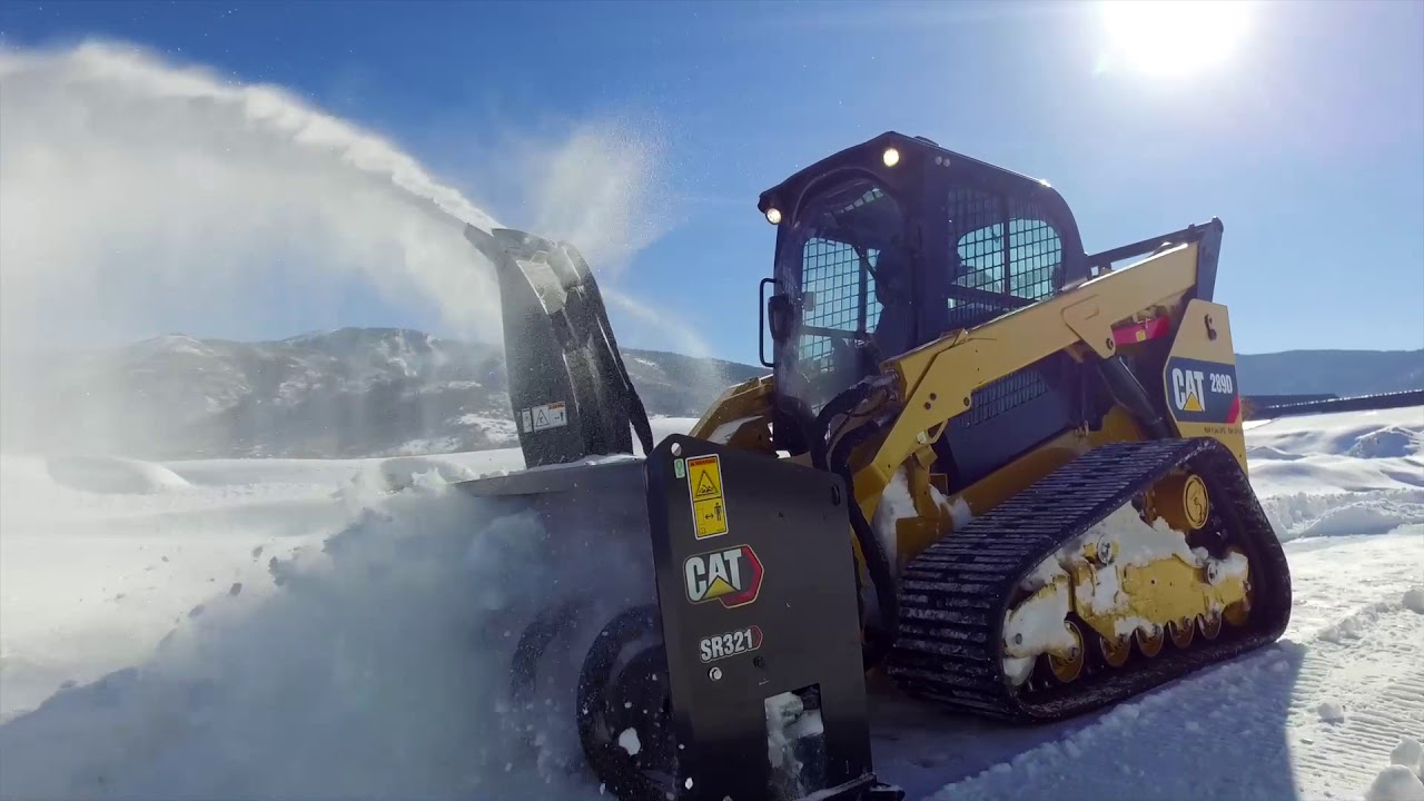 Cat High Flow Sr321 Snow Blower At Work Youtube