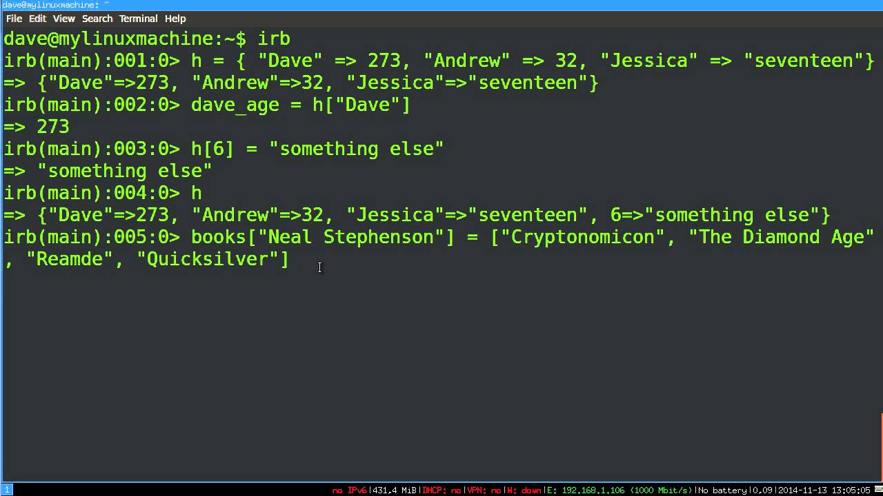 Programming Ruby 07 Hash Ops Youtube