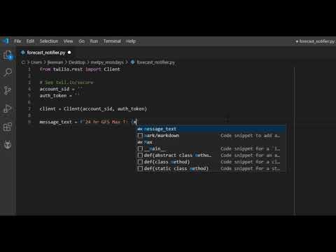 Metpy Mondays 147 Making The Gfs Text You With Twilio Part 1 Youtube
