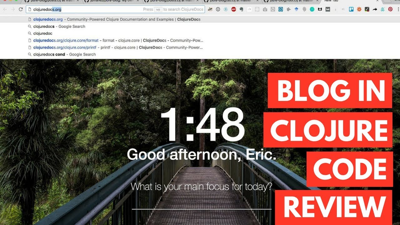 Blog In Clojure Code Review Youtube