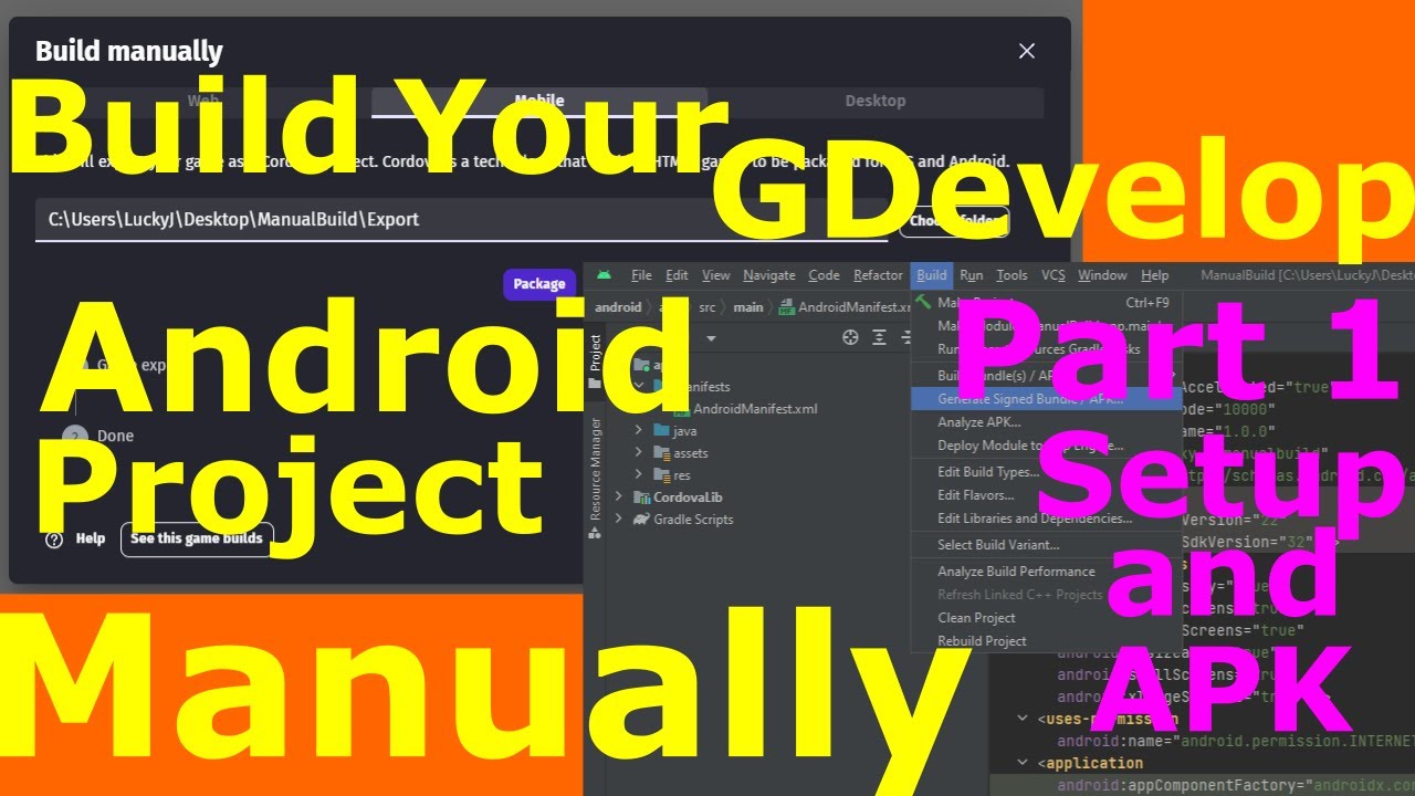 Part1 Gdevelop Tutorial Manually Build Your Gdevelop Projects With