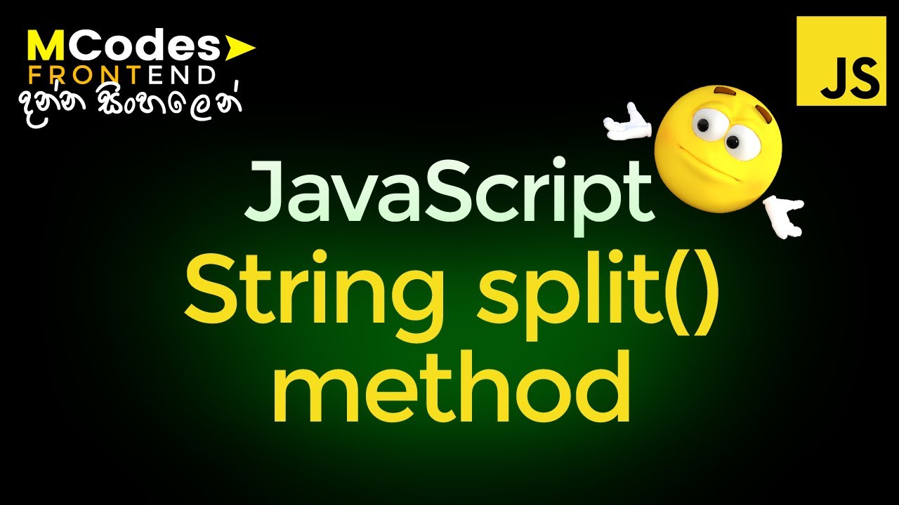 Javascript Split Method In Sinhala Youtube