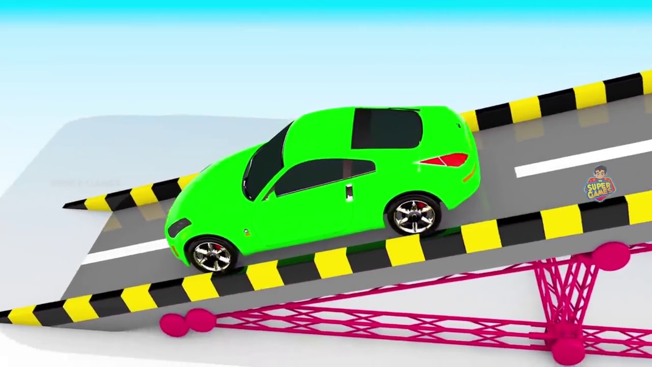 Toy Super Cars Color Changing With Color Water Sliders To Learn Colors