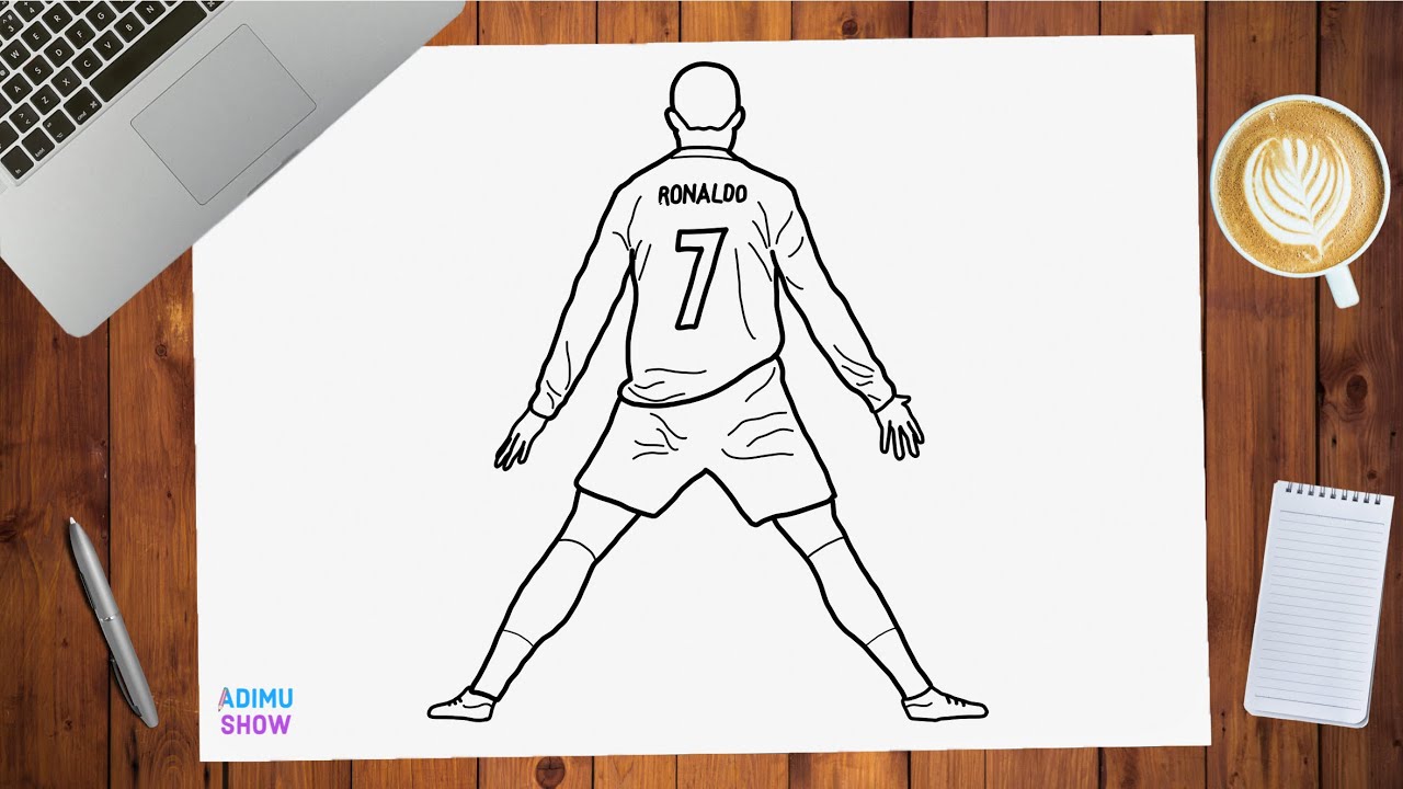 How To Draw Cristiano Ronaldo S Siuuu Goal Celebration Youtube