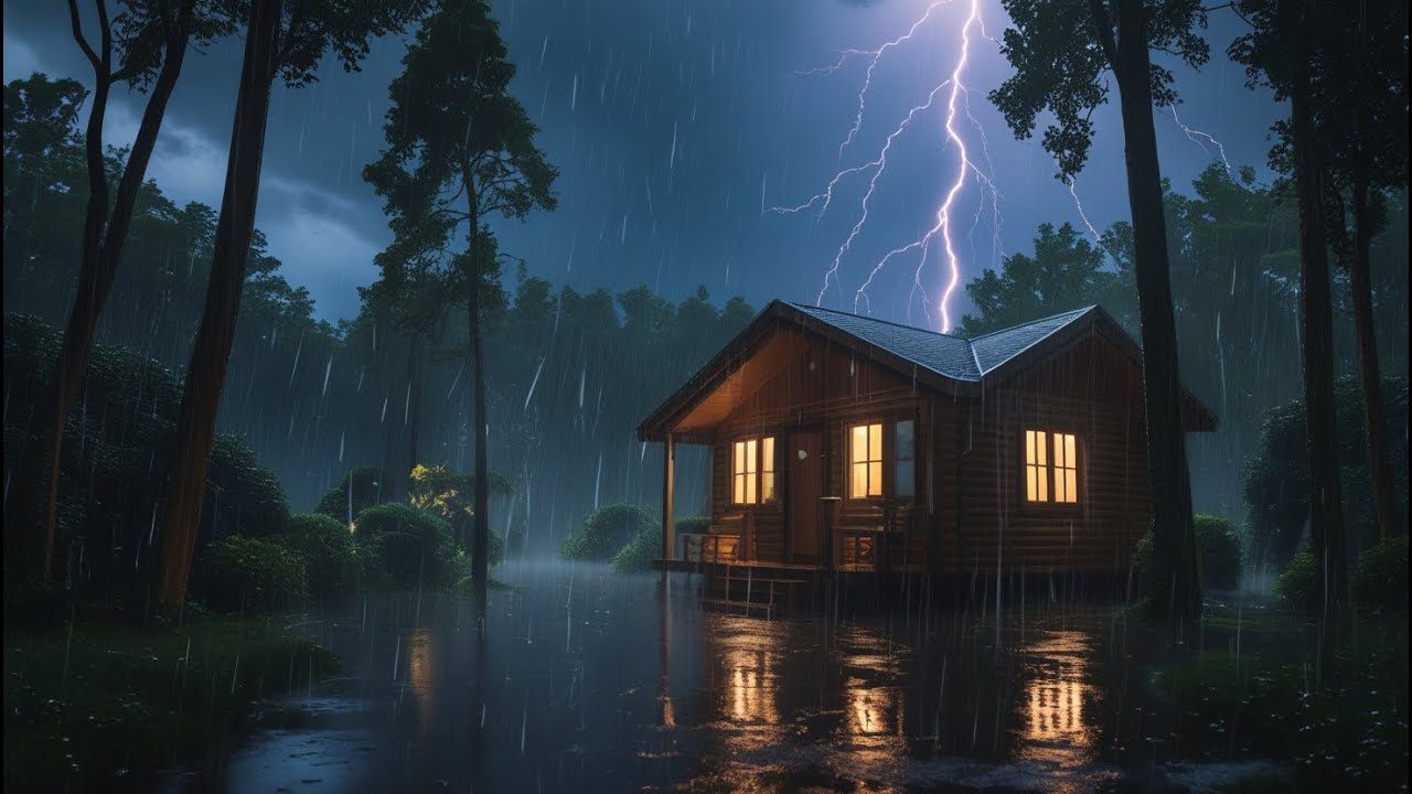 Relax Fall Asleep In Minutes With Huge Rain On Tin Roof Powerful