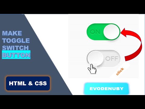How To Create A Stylish Toggle Switch Button With Html Css Youtube
