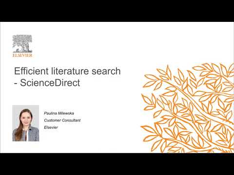 Efficient Literature Search Science Direct Youtube