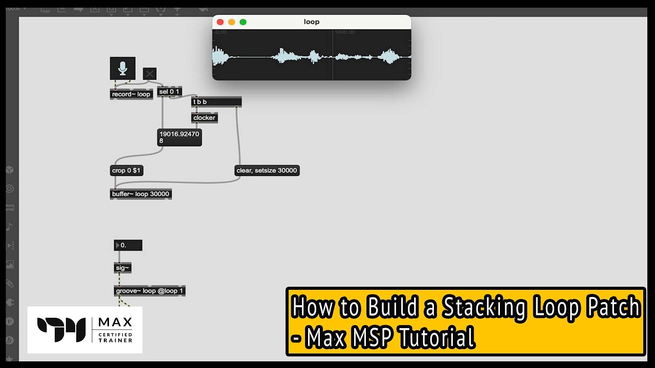 How To Build A Stacking Loop Patch Max Msp Tutorial Youtube