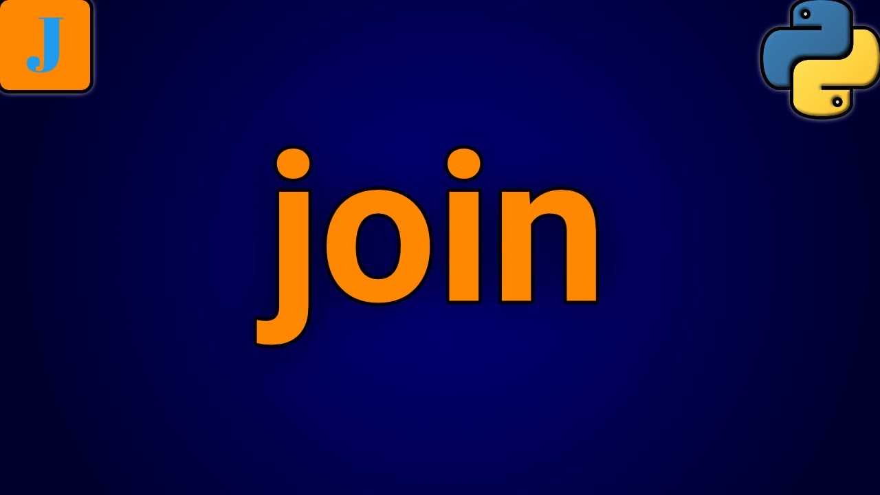 Python String Join Youtube