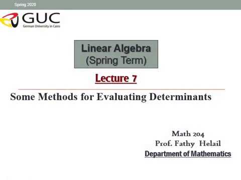 Math204 Lecture 7 Youtube