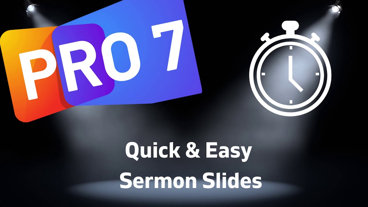 Quick And Easy Weekly Sermon Slides In Propresenter Youtube