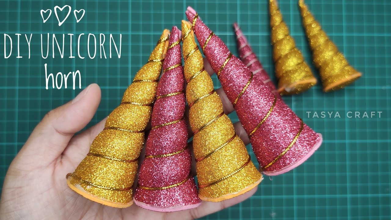 How Do I Make Unicorn Horn With Glitter Foam Youtube