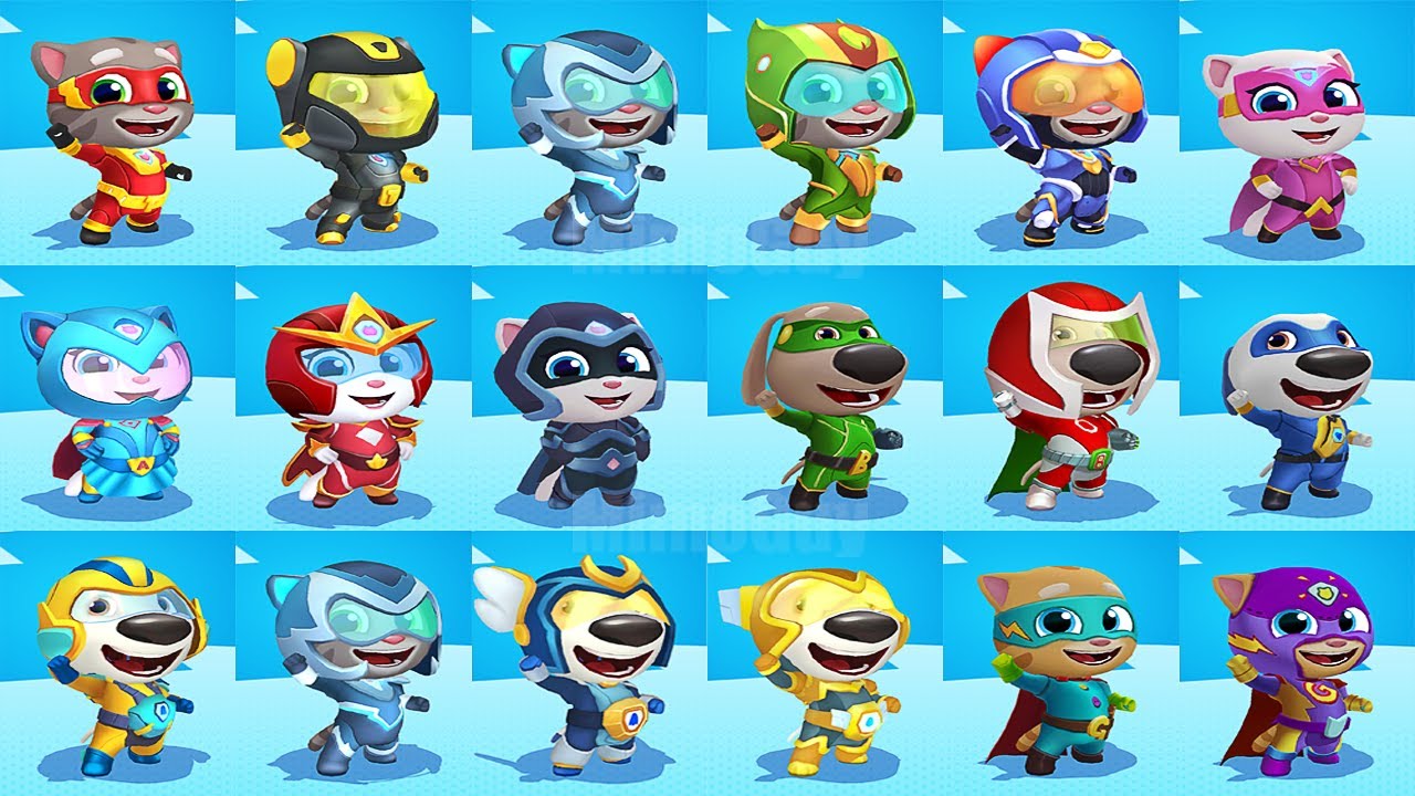 Talking Tom Hero Dash All Characters Unlocked All Clothes Unlocked By