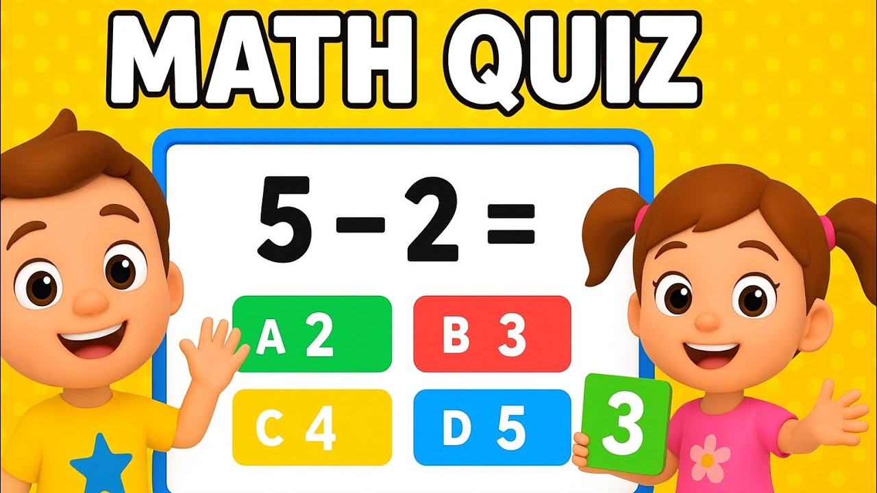 Fun Math Quiz For Kids Easy Addition And Subtraction Learning Game