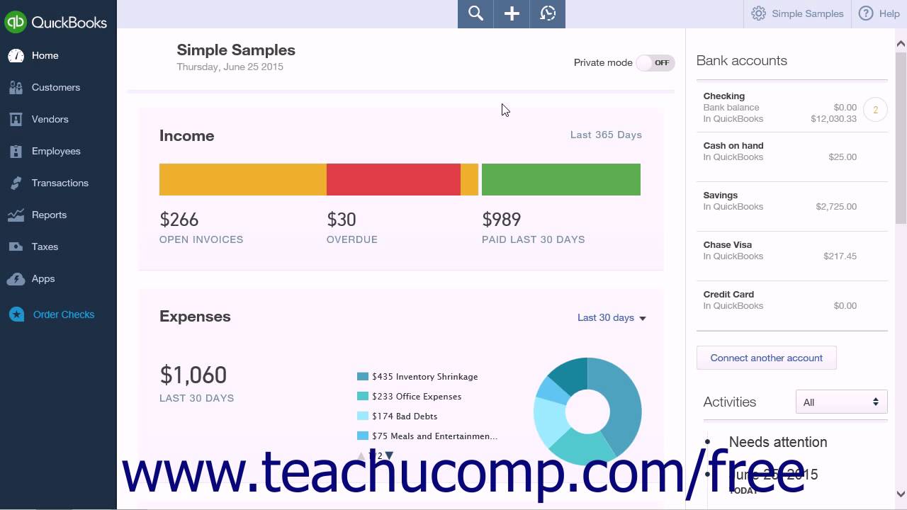 Quickbooks Online Plus 2015 Tutorial Tracking Time And Printing