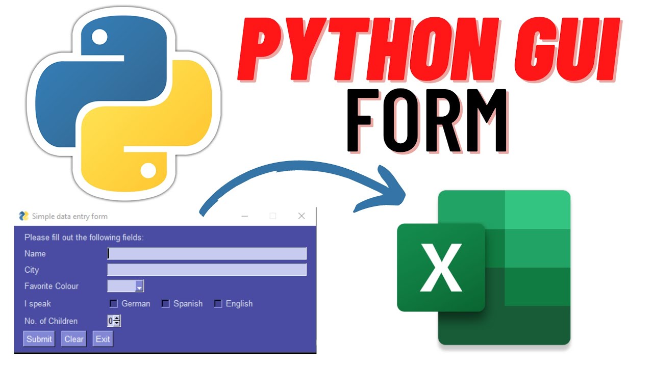 Create A Data Entry Form Using Python Pysimplegui Youtube