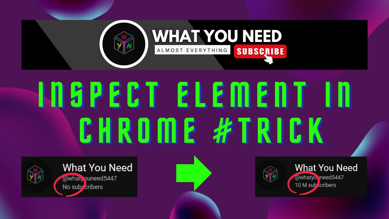 Inspect Element In Google Chrome Technical Trick Youtube