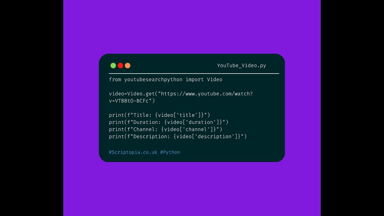 Python Youtubesearchpython Retrieve Youtube Video Information Youtube