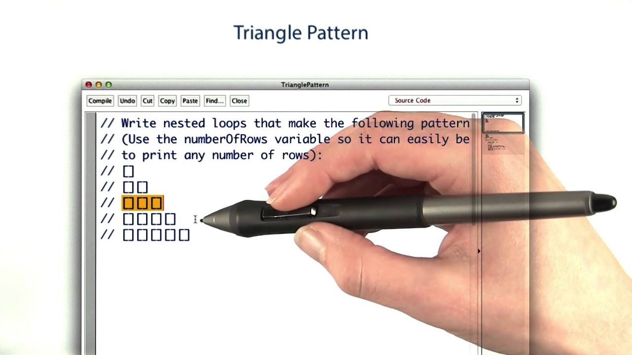 Triangle Pattern Intro To Java Programming Youtube