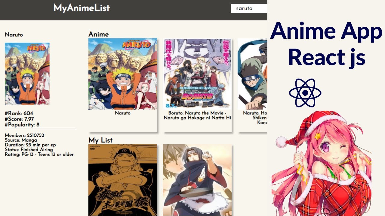 Build Anime App React Js Jikan Api Youtube