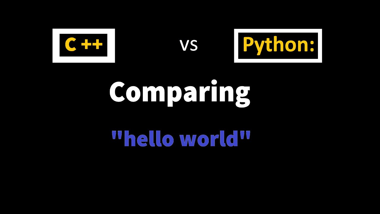 Hello World Comparison C Vs Python Youtube