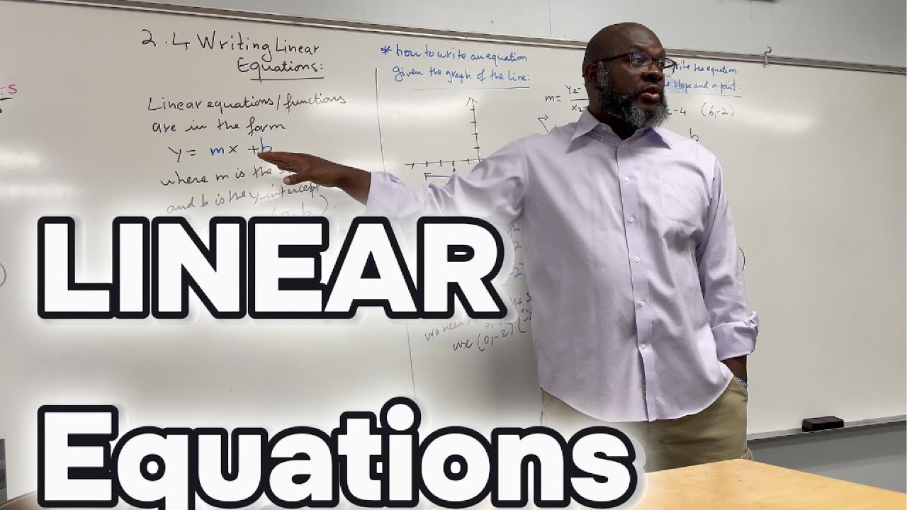 How To Write Linear Equations Youtube