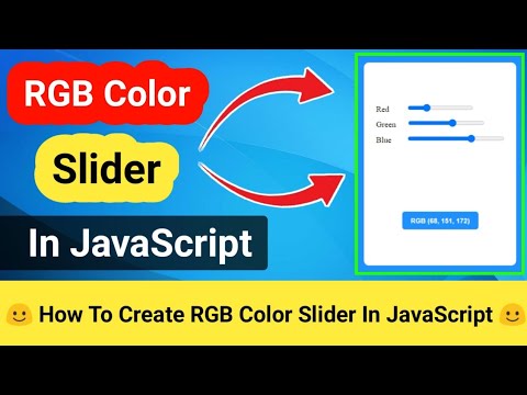 Rgb Color Slider In Javascript Javascript Projects For Beginners