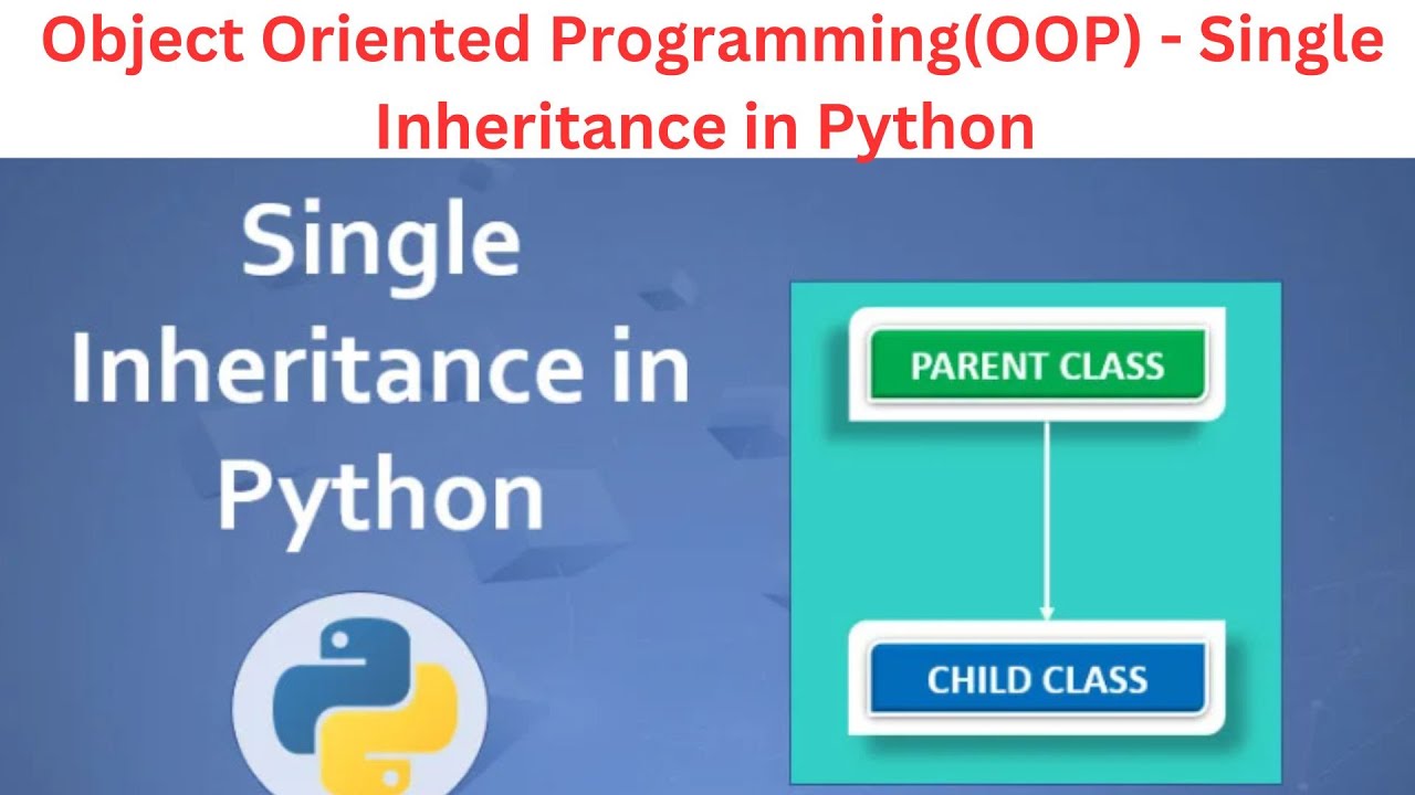 30 Single Inheritance In Python Youtube