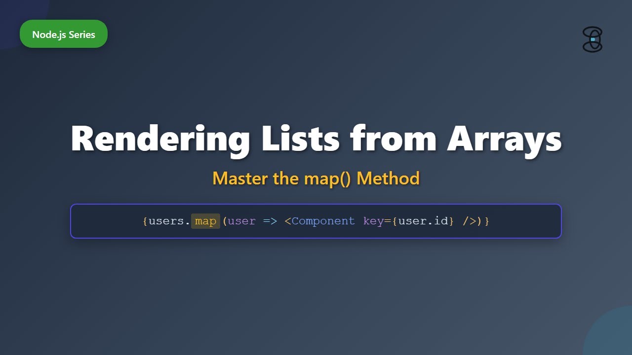 React Tutorial Rendering Lists From Arrays With Map Youtube