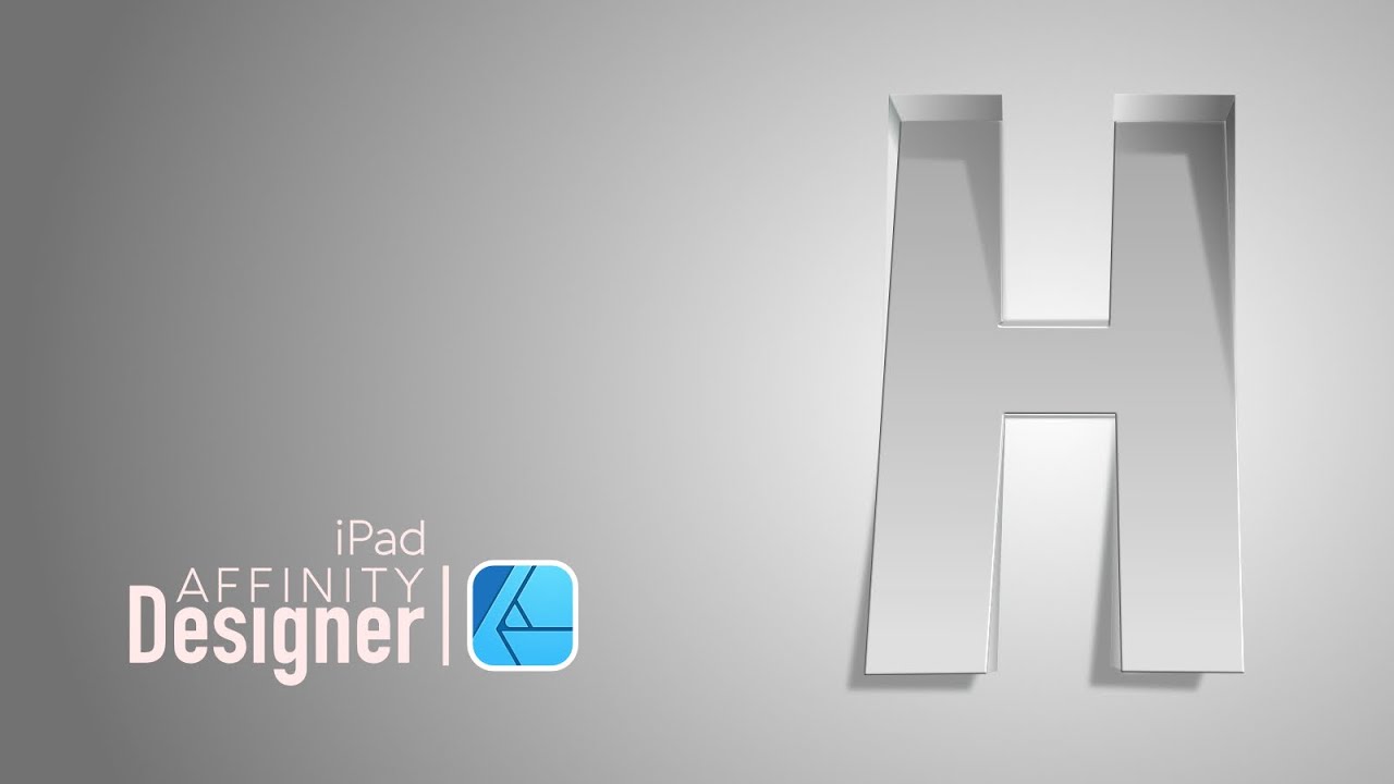3d Text On Affinity Designer Ipad Youtube