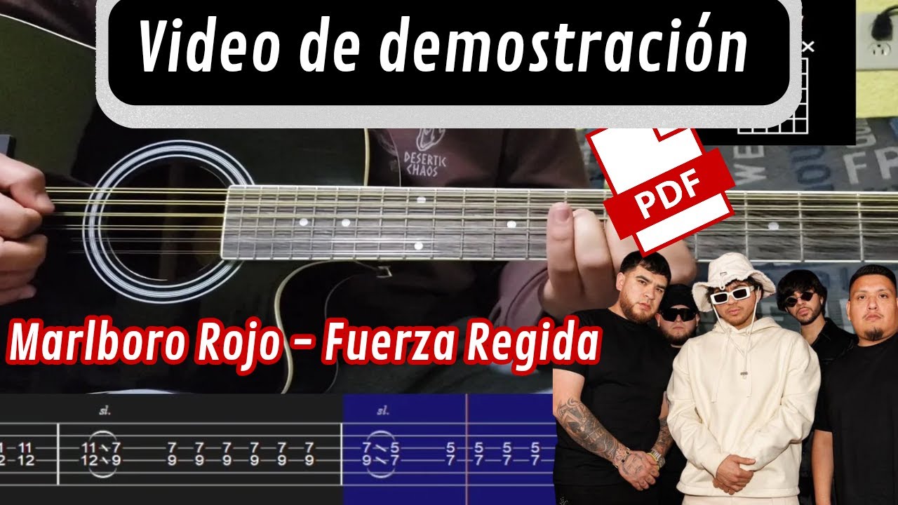 Marlboro Rojo Fuerza Regida Adornos Requinto Acordes Tutorial