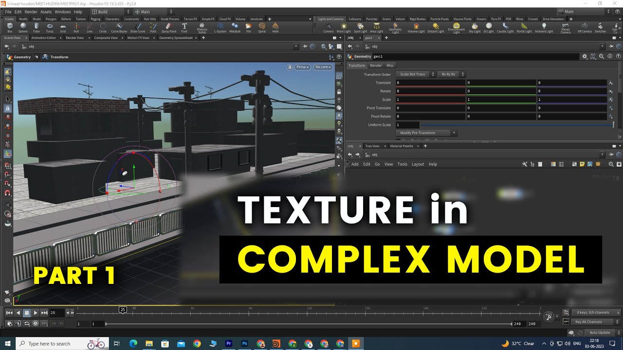 Part 1 рџ ґ Texturing In Complex Model In Houdini For Beginners рџ ќ Hindi