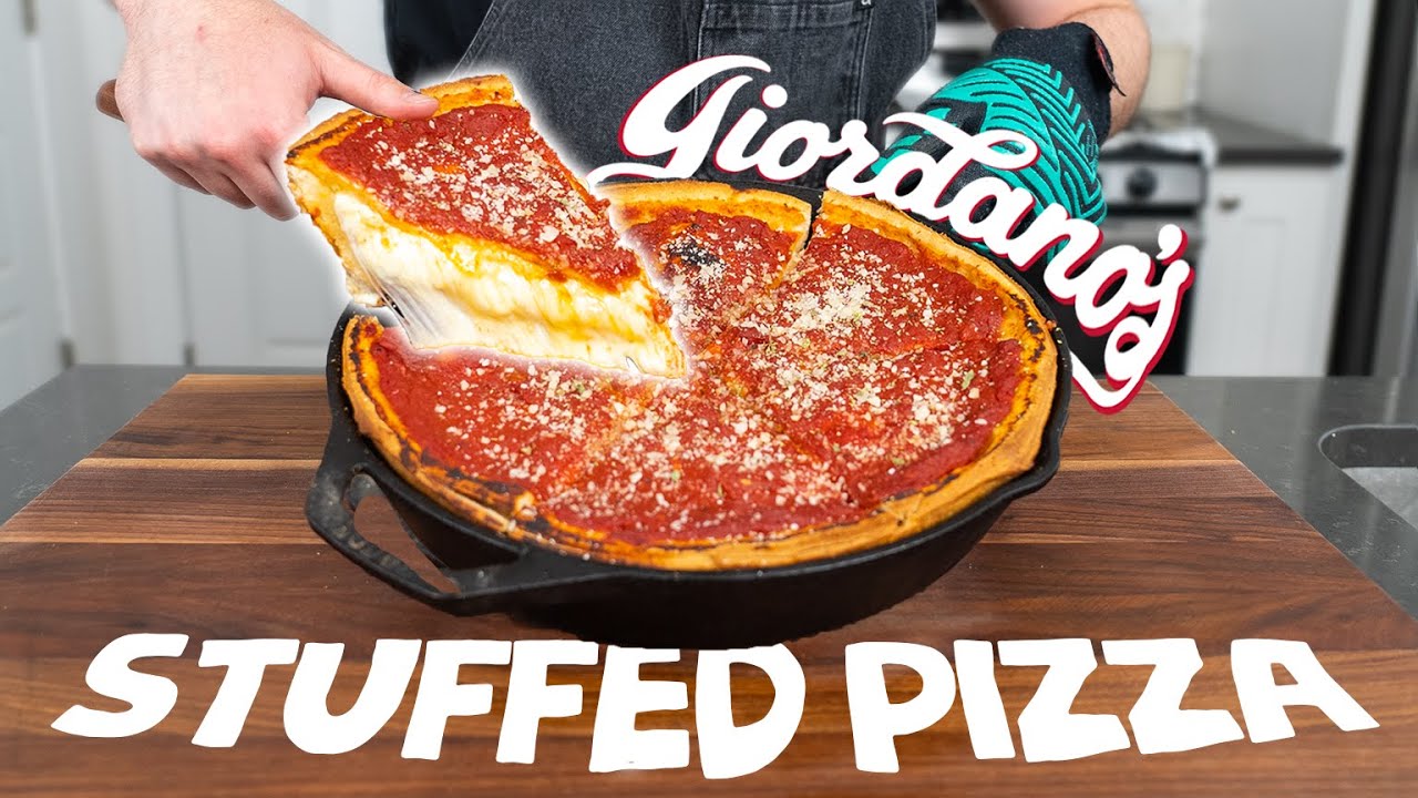This Is Not Deep Dish Chicago Stuffed Pizza Cast Iron Recipe Youtube