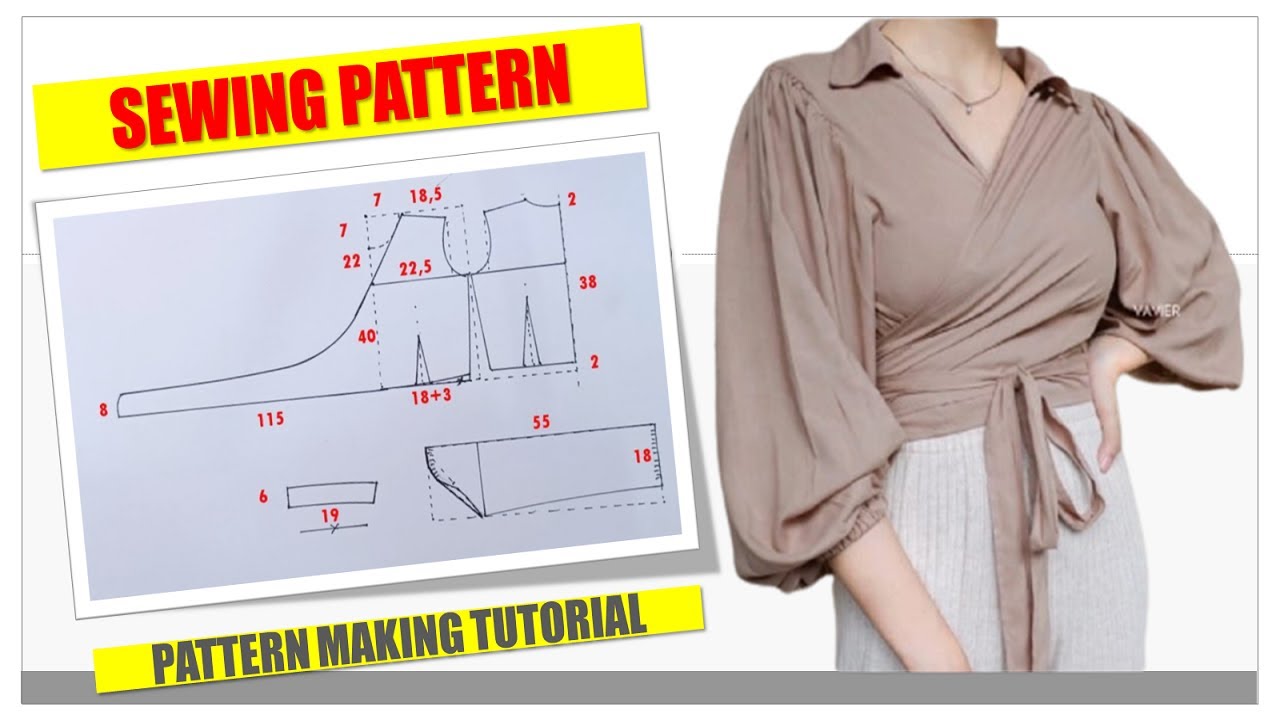 Pecah Pola Blouse Outer Pattern Making Tutorial Youtube
