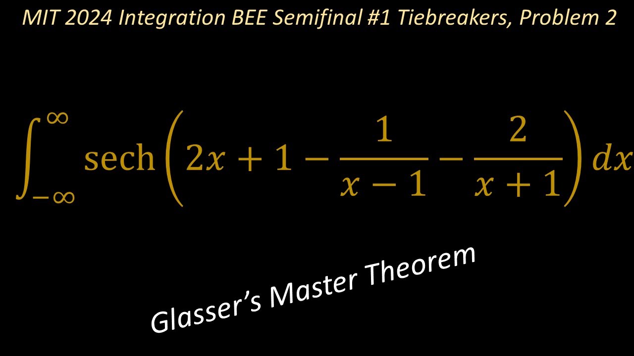 Mit 2024 Integration Bee Semifinal 1 Tiebreakers Problem 2 Youtube