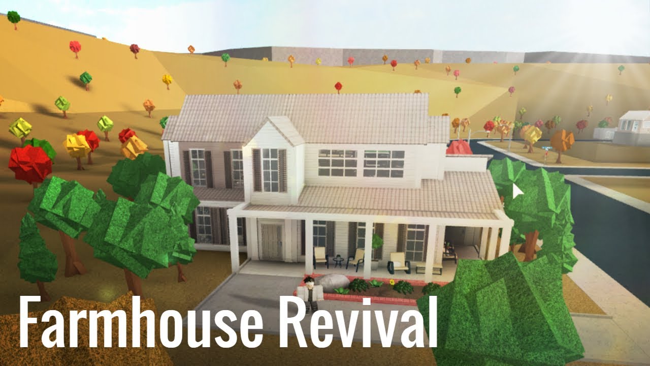 Roblox Bloxburg Farmhouse Revival Home Youtube