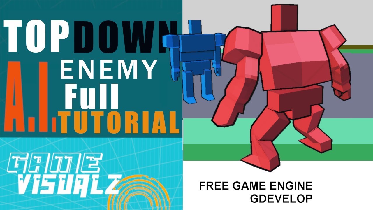 Full Tutorial How To Setup Top Down Enemy Ai Gdevelop 5 Tutorial Youtube