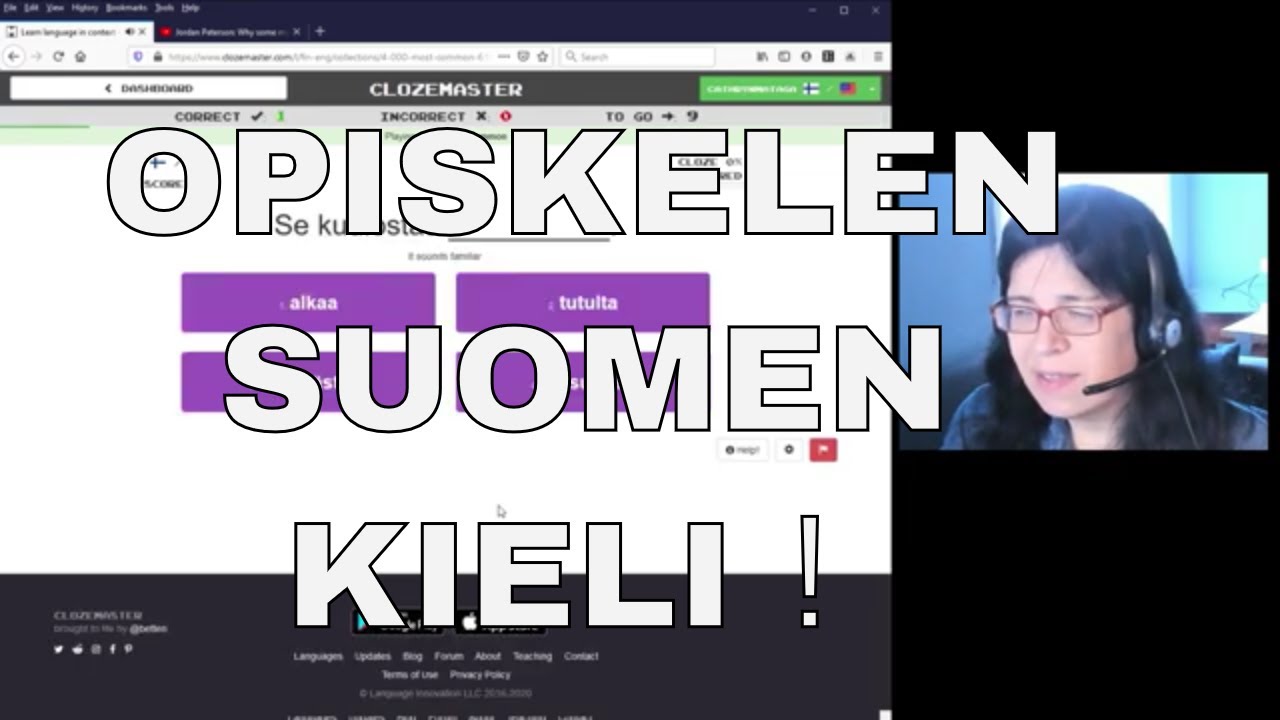 Clozemaster Learning Finnish In Context From Sentences Youtube
