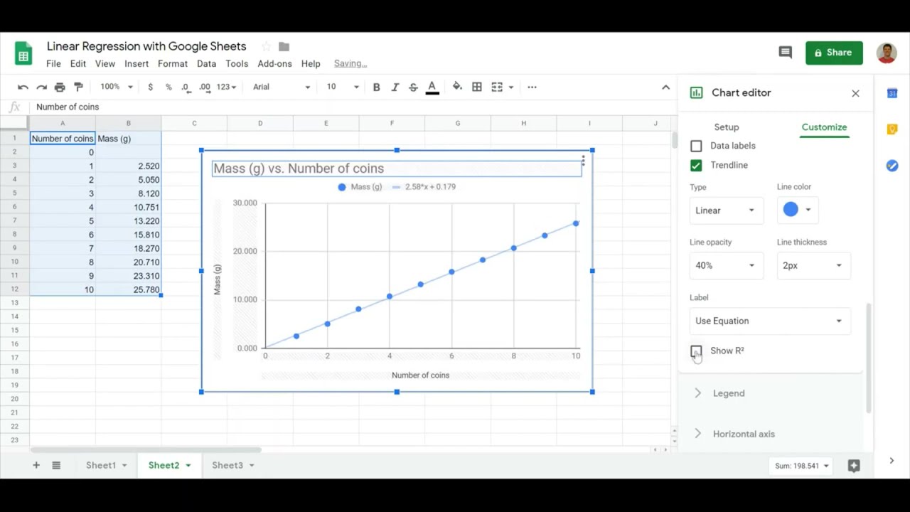 рџ How To Use Google Sheets For Linear Regression Youtube