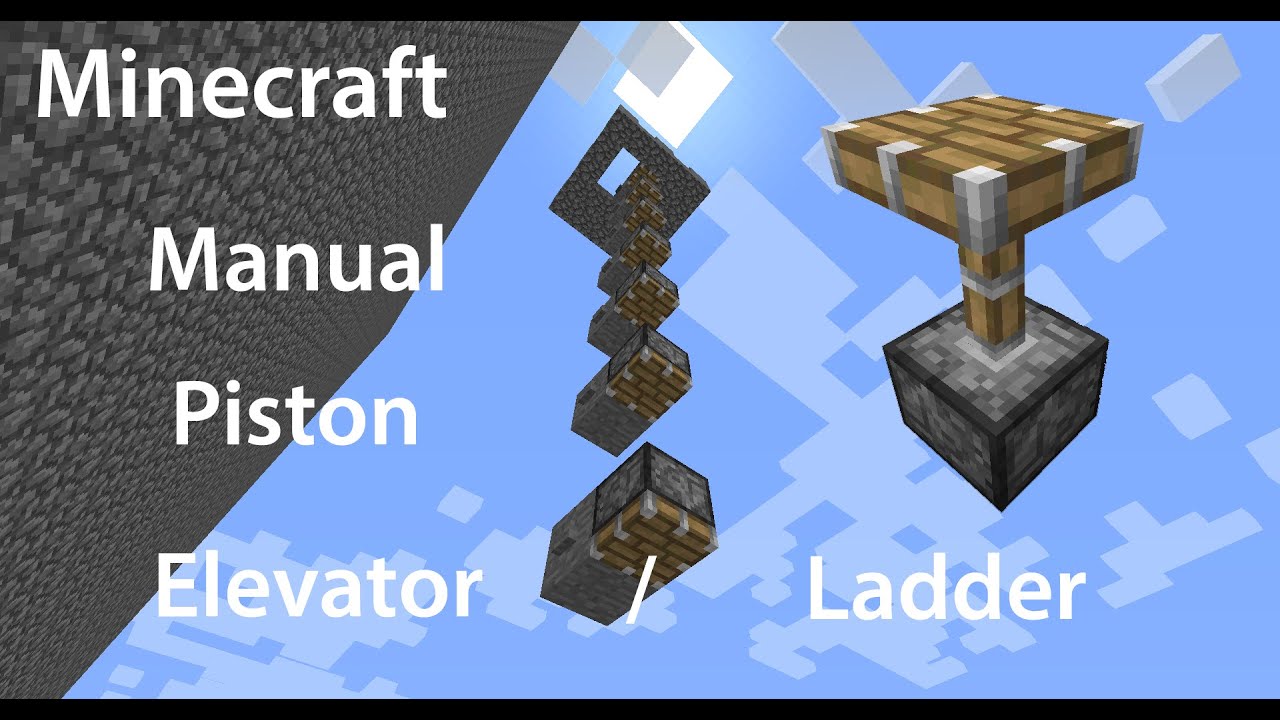 Minecraft Redstone Piston Elevator Ladder Manual Tutorial W Glitch
